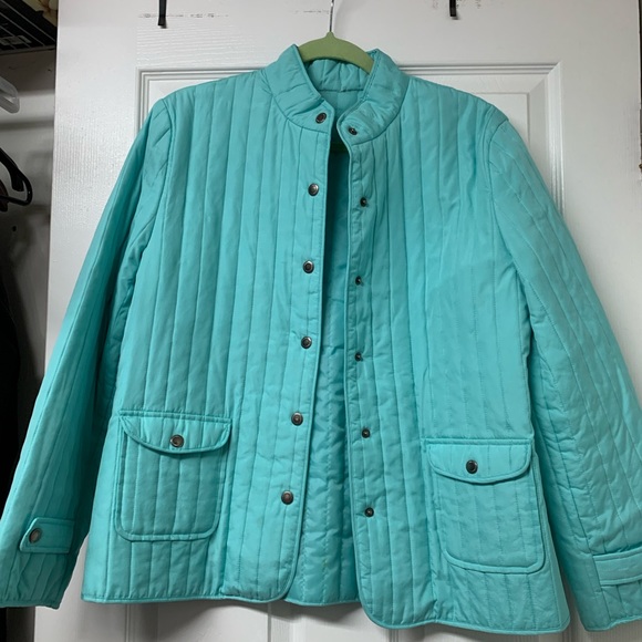 Jackets & Coats | Turquoise Quilted Jacket | Poshmark
